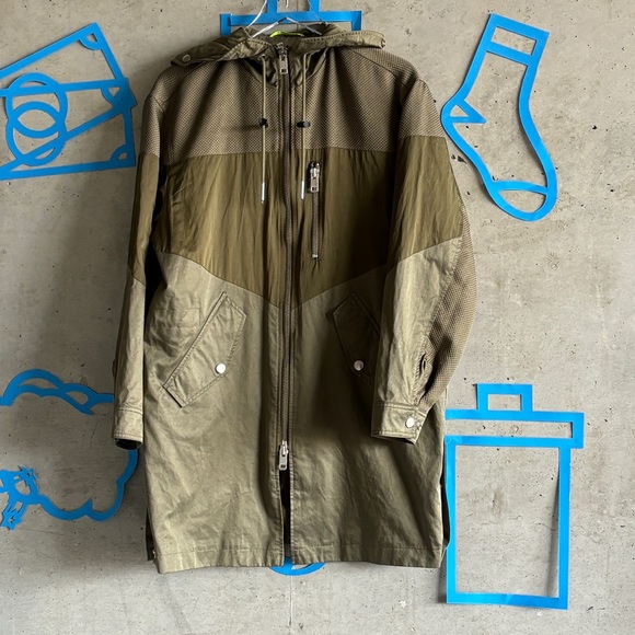 Diesel | Jackets & Coats | Diesel Mens Panelled Hooded Military Parka ...